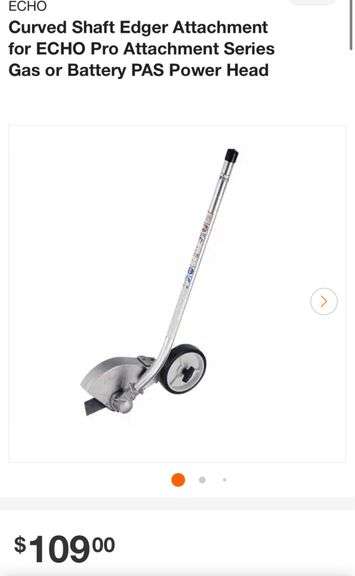 ECHO Curved Shaft Edger Attachment for ECHO Pro Attachment Series Gas or Battery PAS Power Head ...