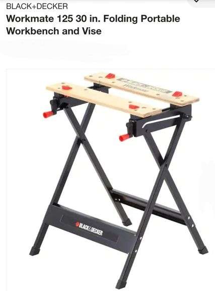 BLACK+DECKER Workmate 125 30 in. Folding Portable Workbench and Vise ...
