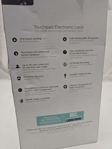 SmartCode 270 Contemporary Matte Black Touchpad Single Cylinder ...