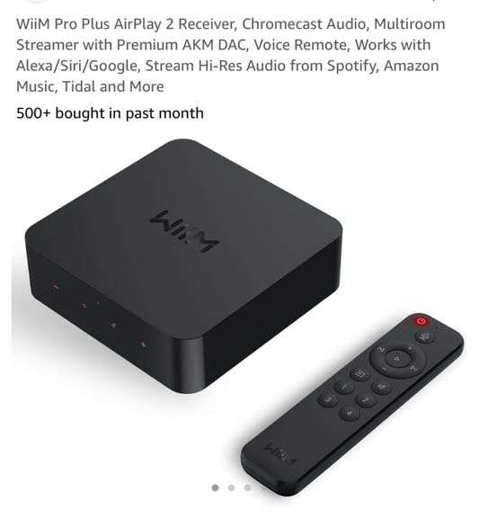 WiiM Pro Plus AirPlay 2 Receiver, Chromecast Audio, Multiroom Streamer with Premium AKM DAC ...