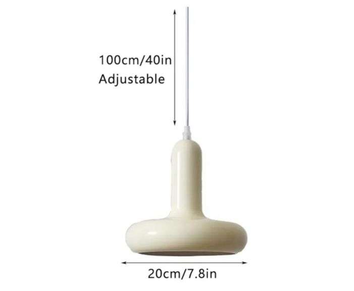 Cream Colored Metal Pendant Light Kit - Lexington Online Auction