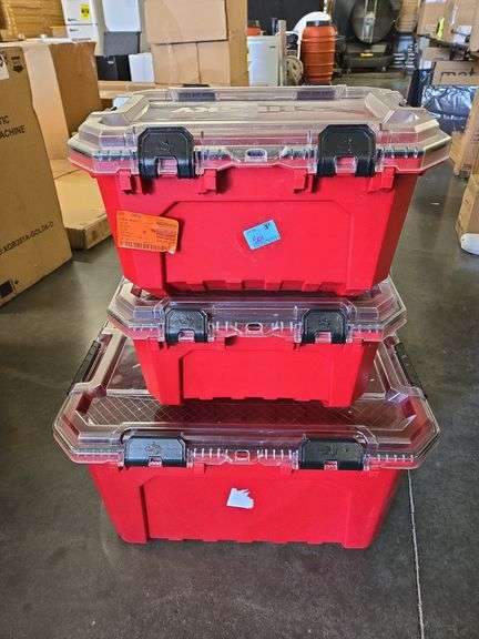 Husky 20 Gallon Professional Duty Storage Container & (2) 5 Gallon ...