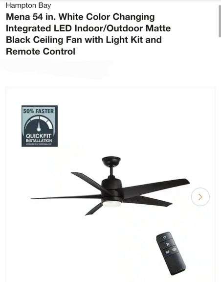 Mena 54 in. White Color Changing Integrated LED Indoor/Outdoor Matte ...