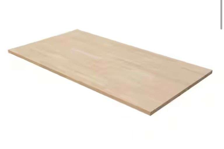 Hampton Bay 4 ft. L x 25 in. D Unfinished Birch Solid Wood Butcher ...