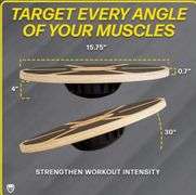 URBNFit Balance Board Trainer - Wooden Wobble Balancing Board for Core ...