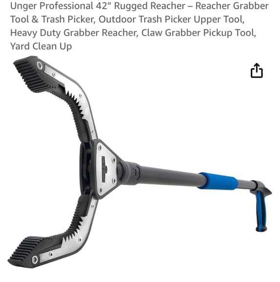 Unger Professional 42” Rugged Reacher – Reacher Grabber Tool & Trash ...