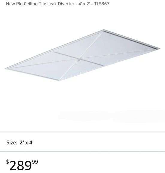 New Pig Ceiling Tile Leak Diverter - 4' x 2' - TLS367 - Lexington ...