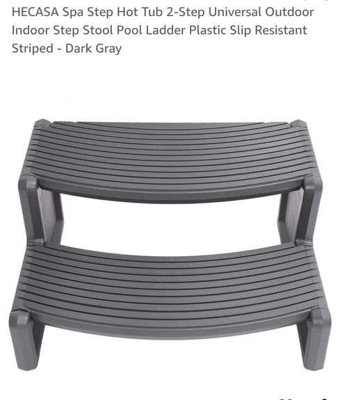 HECASA Spa Step Hot Tub 2-Step Universal Outdoor Indoor Step Stool Pool ...