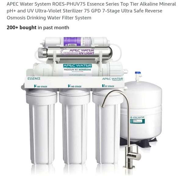 APEC Water System ROES-PHUV75 Essence Series Top Tier Alkaline Mineral ...