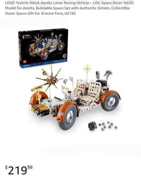 LEGO Technic NASA Apollo Lunar Roving Vehicle – LRV, Space Rover NASA ...