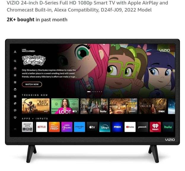 VIZIO 24-inch D-Series Full HD 1080p Smart TV with Apple AirPlay and ...