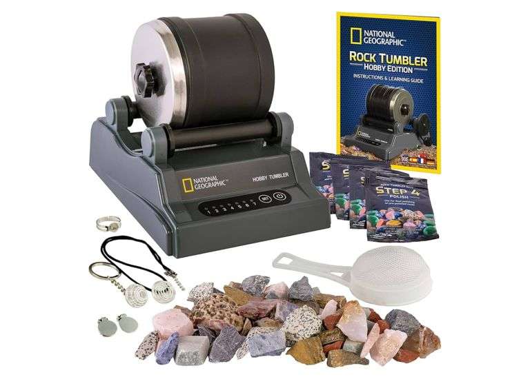 National Geographic Rock Tumbler Kit – Hobby Edition Includes Rough ...