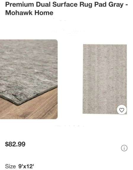 Premium Dual Surface Rug Pad Gray - Mohawk Home 9'x12' - Lexington ...