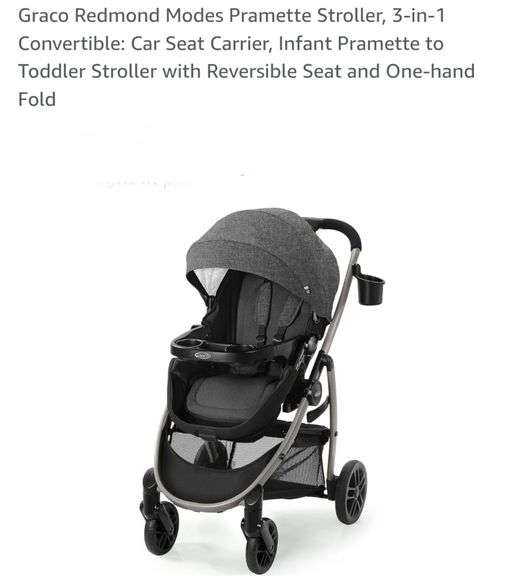 Graco Redmond Modes Pramette Stroller, 3-in-1 Convertible: Car Seat ...