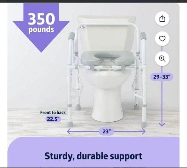 Medline Drop Arm Commode, Swing Away Arm for Easy Transfer, with Padded ...