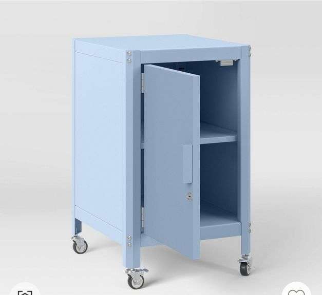 Room Essentials Rolling Locker Cabinet Blue - Lexington Online Auction