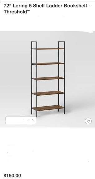 72" Loring 5 Shelf Ladder Bookshelf - Threshold - Lexington Online Auction