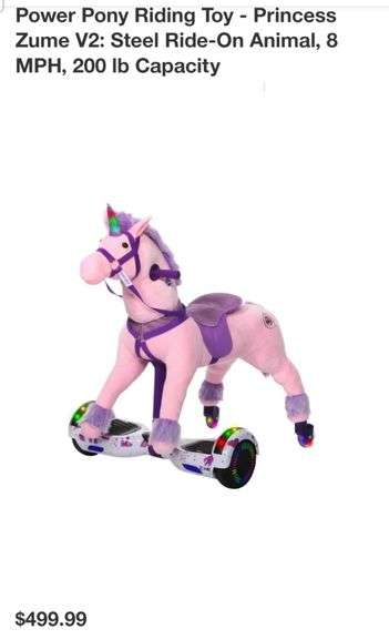 Power Pony Riding Toy - Princess Zume V2: Steel Ride-On Animal ...
