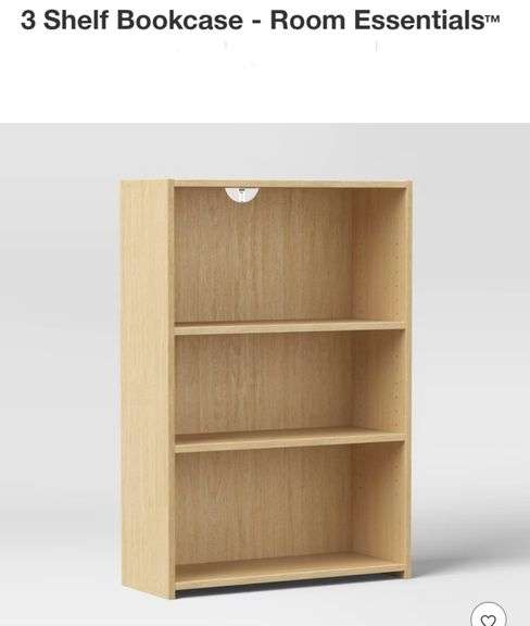 3 Shelf Bookcase - Room Essentials - Lexington Online Auction