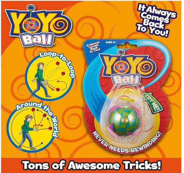 (2) Yoyo Ball Automatic Return Yoyo, Assorted Colors and Patterns ...