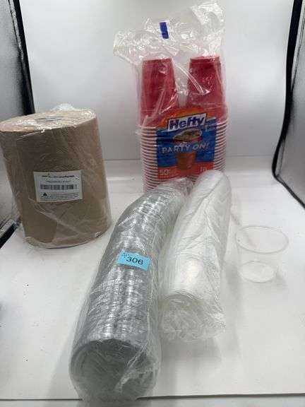 Hefty Party On Disposable Plastic Cups, Red, 18 oz, 50 Count ...