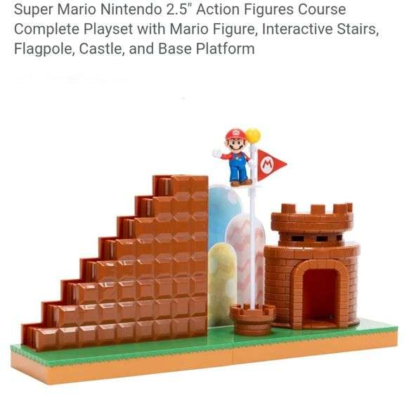 Super Mario Nintendo 2.5" Action Figures Course Complete Playset with ...