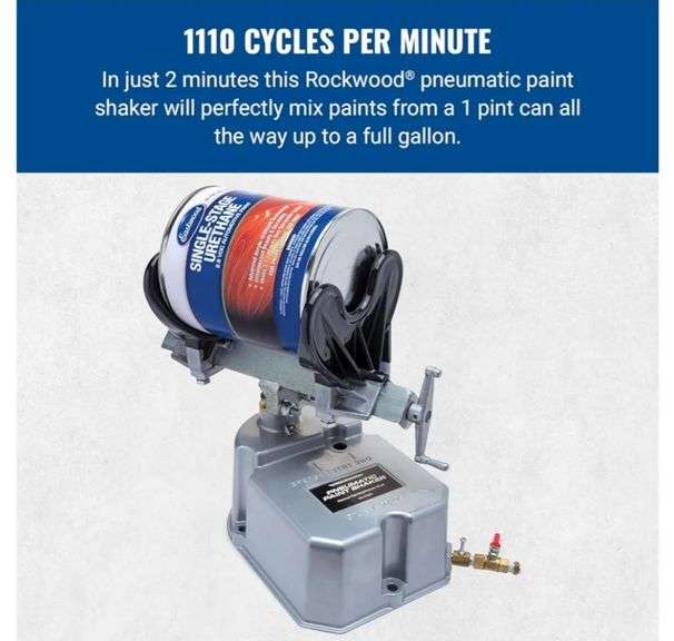 Rockwood Pneumatic Paint Shaker | Heavy Duty Air Powered Paint Can ...