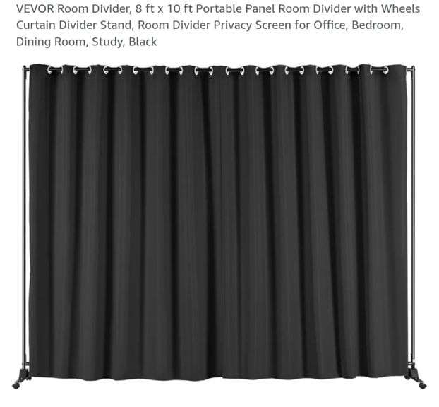 VEVOR Room Divider, 8 ft x 10 ft Portable Panel Room Divider with ...