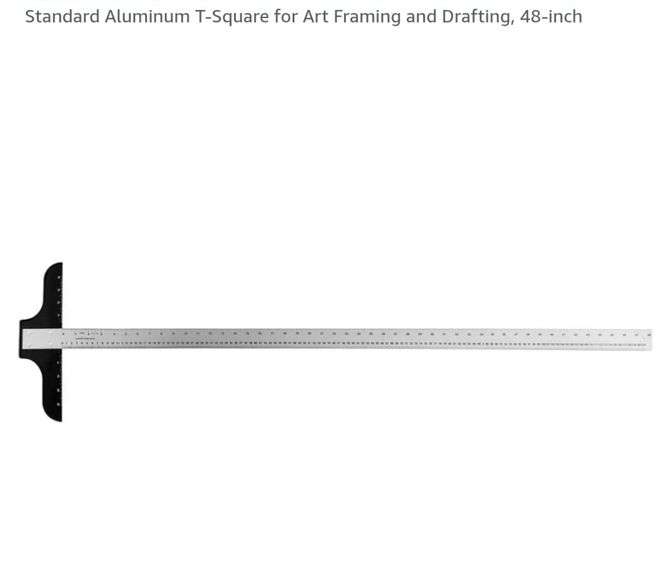Standard Aluminum T-Square for Art Framing and Drafting, 48-inch ...