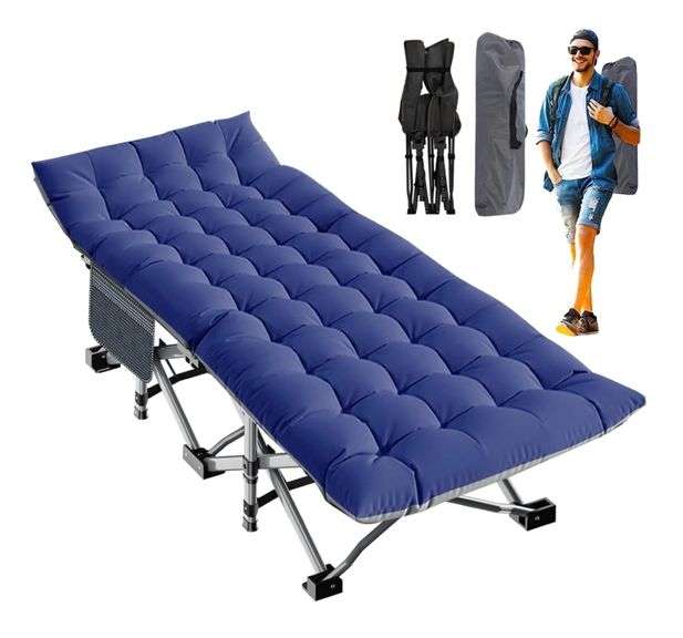 Oversized XL Folding Camping Cot for Adults, XL 900lb Folding Cot with ...