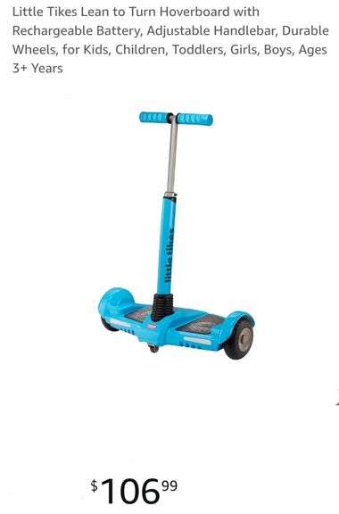 Little Tikes Lean to Turn Hoverboard with Rechargeable Battery ...