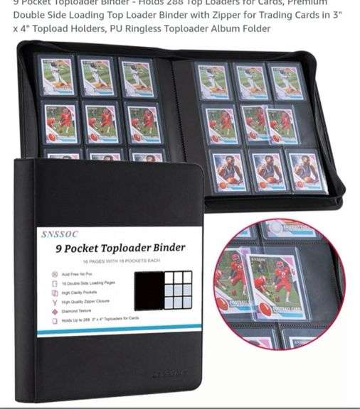9 Pocket Toploader Binder - Holds 288 Top Loaders for Cards, Premium ...