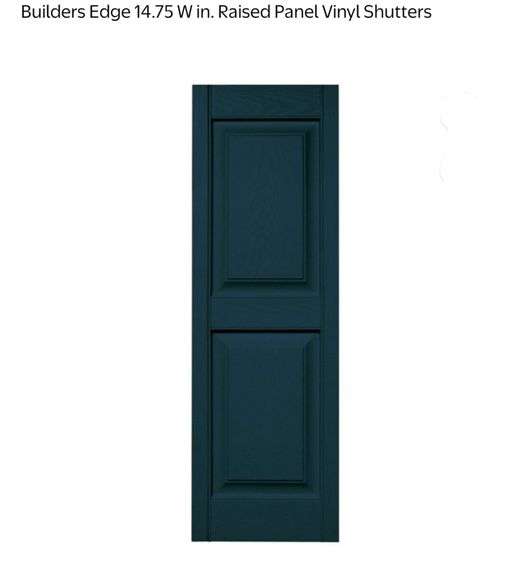 Builders Edge 14.75 W in. Raised Panel Vinyl Shutters - Lexington ...