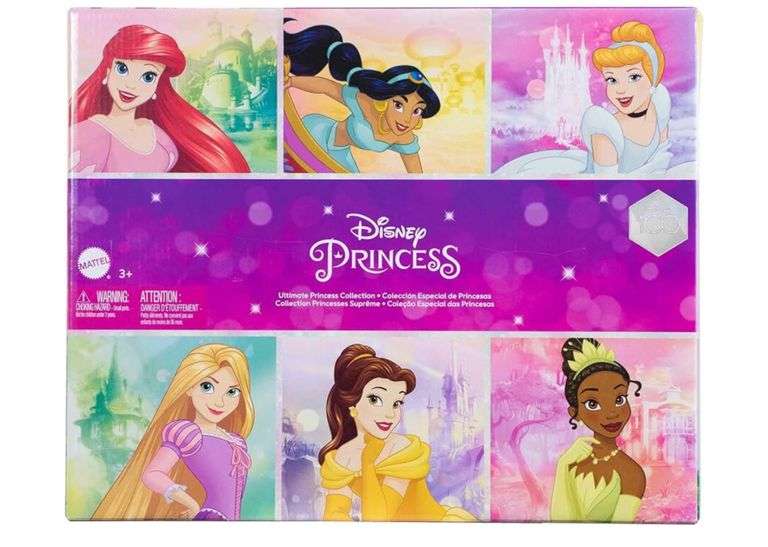 Mattel Disney Princess Toys, Fashion Doll Gift Set with 13 Dolls in ...