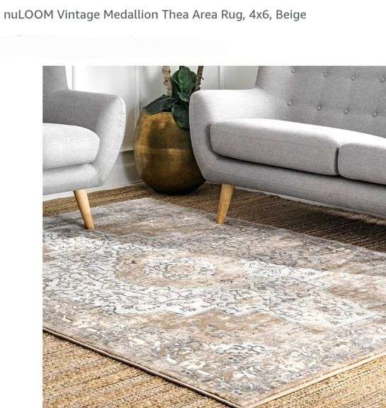 nuLOOM Vintage Medallion Thea Area Rug, 4x6, Beige - Lexington Online ...