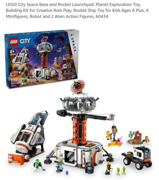 LEGO City Space Base and Rocket Launchpad, Planet Exploration Toy ...