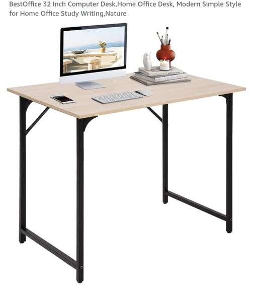 BestOffice 32 Inch Computer Desk,Home Office Desk, Modern Simple Style ...