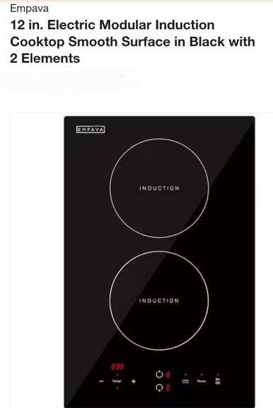 Empava 12 in. Electric Modular Induction Cooktop Smooth Surface in ...