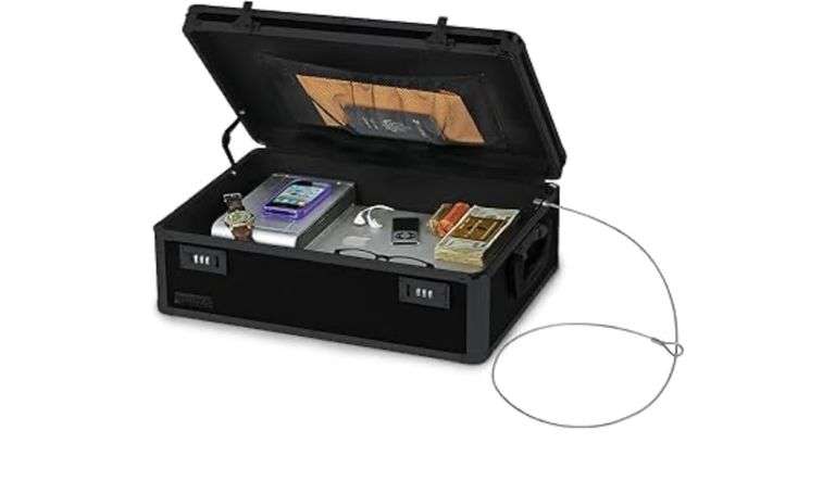 Vaultz Storage Lock Box - 6.5 x 19.25 x 13.5 Inch Lockable Dorm Storage ...