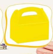 4pk Yellow Gable Boxes, Party Favor Boxes, Cardboard Gift Boxes with ...