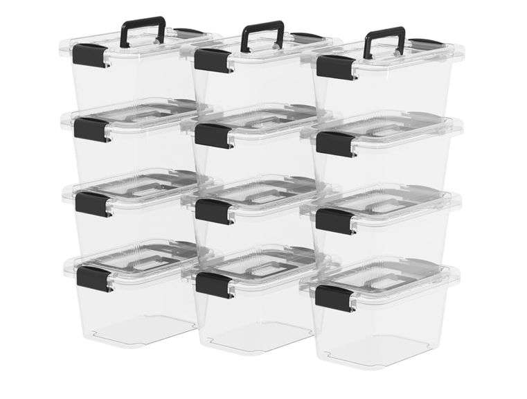 Plastic Storage Bin Tote Stackable and Nestable Organizing Container ...