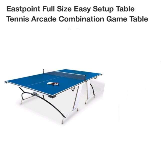 Eastpoint Full Size Easy Setup Table Tennis Arcade Combination Game ...