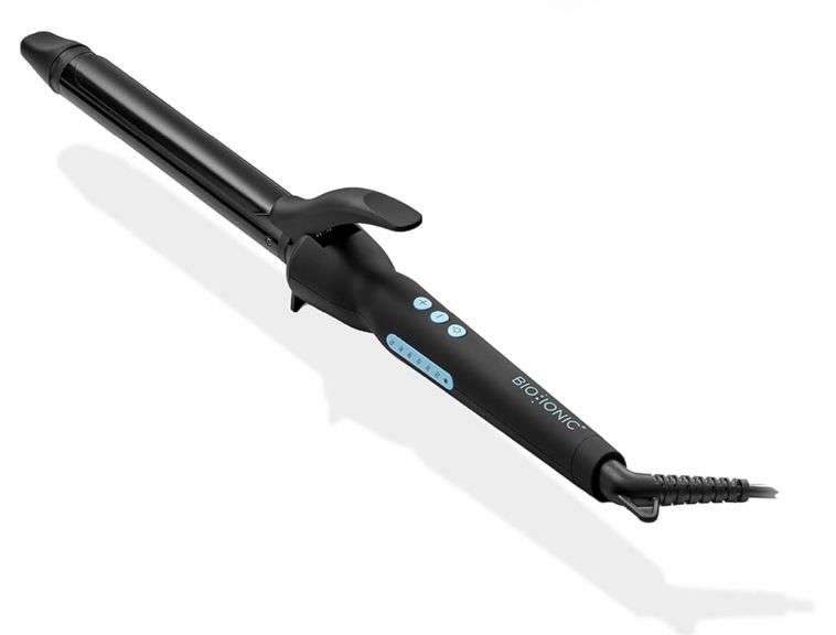 Bio Ionic Long Barrel Styler, 1.25” pro Curling Iron with Moisture Heat ...