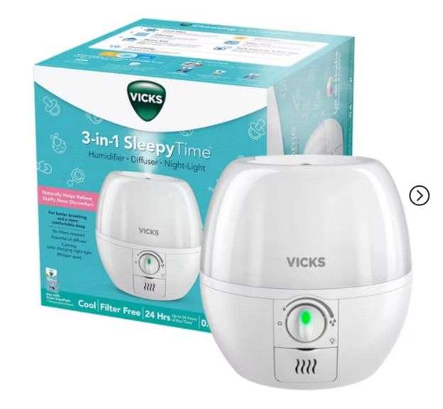 Vicks 3-in-1 Sleepy Time Humidifier Diffuser Nightlight - Lexington Online Auction