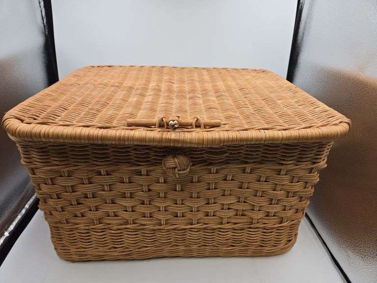 Read! Large Rattan Basket for Storage - Lexington Online Auction