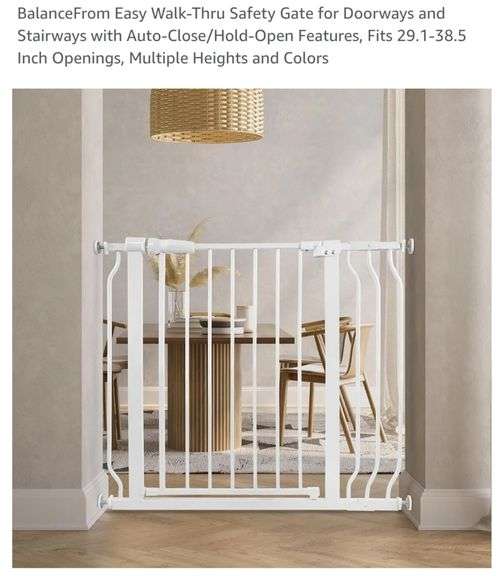 BalanceFrom Easy Walk-Thru Safety Gate for Doorways and Stairways with ...