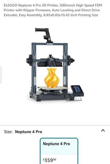 READ! ELEGOO Neptune 4 Pro 3D Printer, 500mm/s High Speed FDM Printer with Klipper Firmware ...