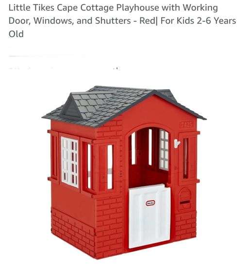 Little Tikes Cape Cottage Playhouse with Working Door, Windows, and ...