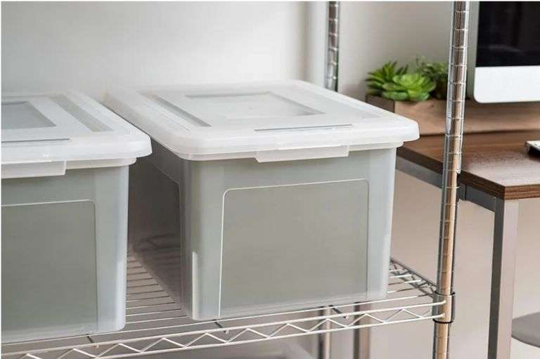 IRIS USA File Box File Organizer Plastic File Box 5pc 10"Hx11.5"x14 ...