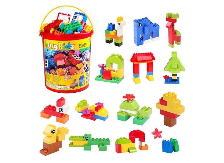 burgkidz Big Building Block Set - 214 Pieces Toddler Educational Toy ...